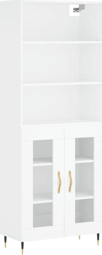 vidaXL Skříň highboard 69,5 x 34 x 180 cm kompozitní dřevo [3189293] Barva: kouřový dub