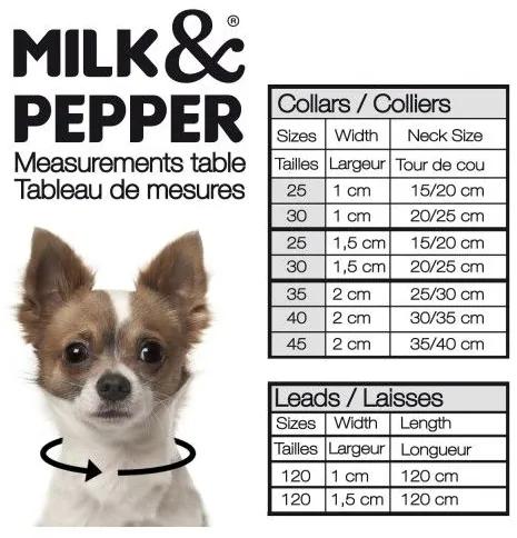 MILK&PEPPER Milkandpepper obojek pro psy Stardust Black Velikost: 30x1,5 cm