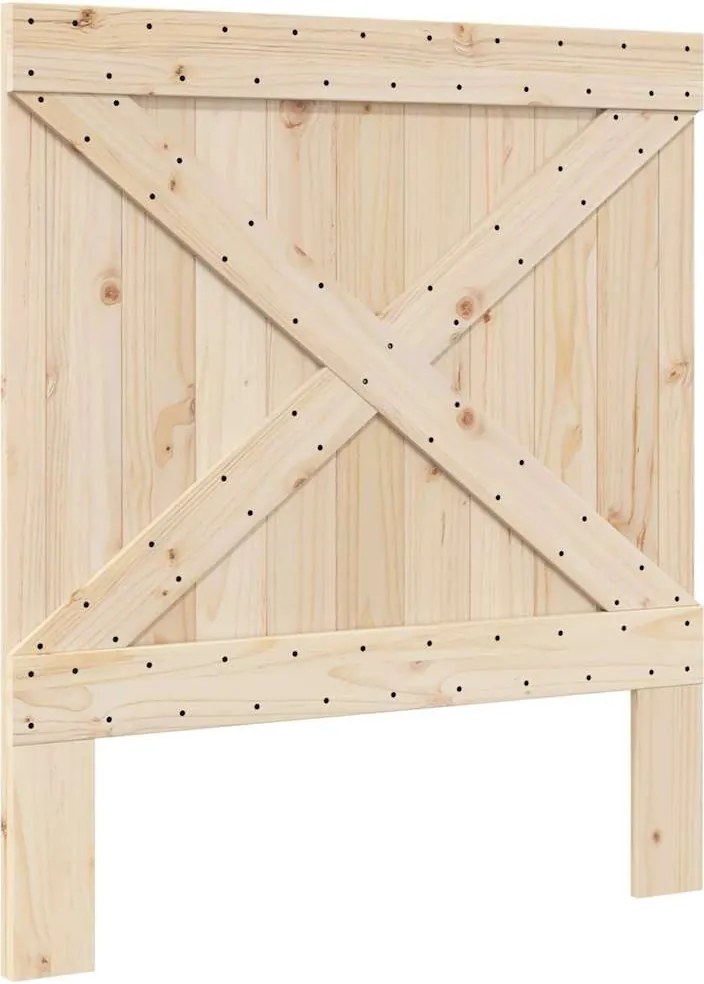 Rám postele s čelem 90 x 200 cm masivní borové dřevo 3281574