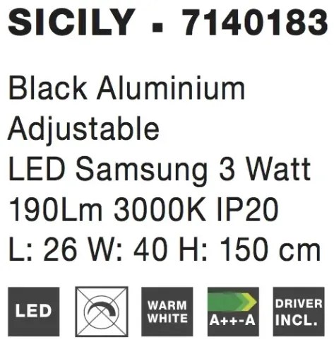 Moderní stojací lampa Sicily