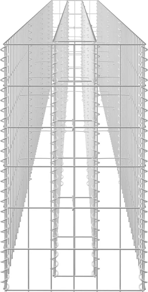 Gabionový vyvýšený záhon pozinkovaná ocel 360 x 30 x 60 cm 145642