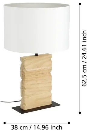 Eglo 39917 - Stolní lampa CONTESSORE 1xE27/40W/230V 62,5 cm hnědá