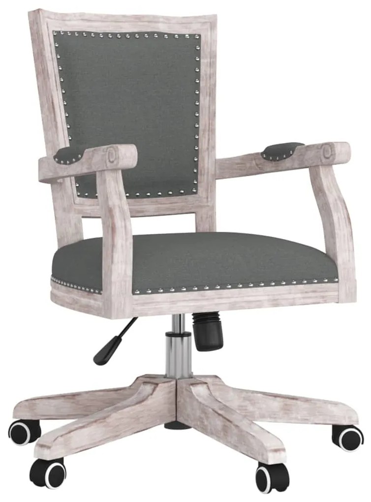 344479 vidaXL Otočná kancelářská židle tmavě šedá textil