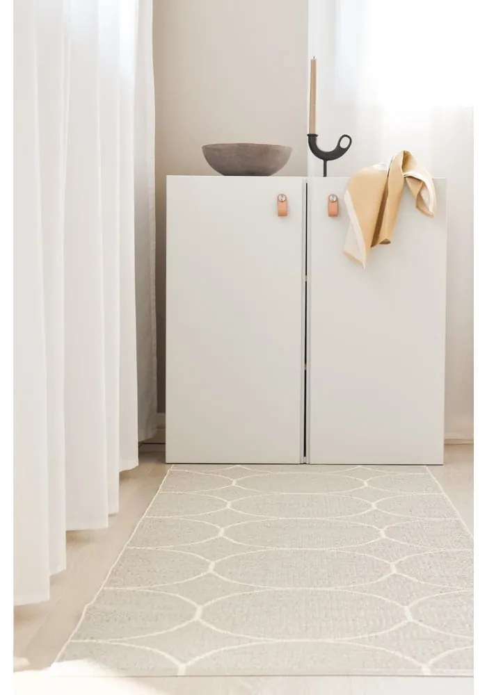 Krémový vnitřní a venkovní běhoun 70x300 cm Boo Linen – Pappelina