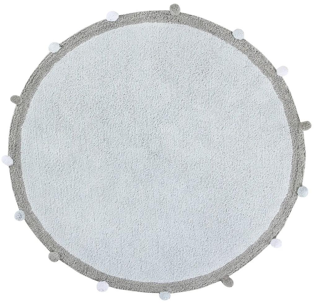Lorena Canals koberce Ručně tkaný kusový koberec Bubbly Soft Blue - 120x120 (průměr) kruh cm