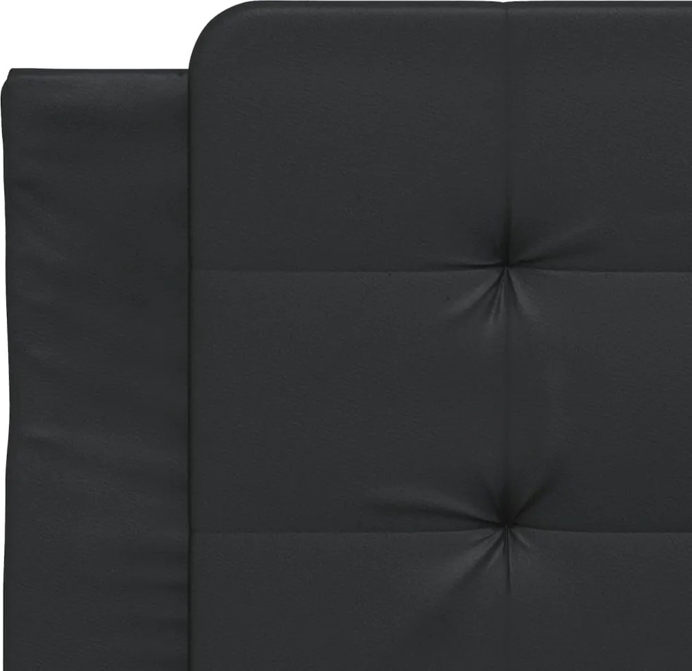 Rám postele bez matrace Zadar černá 100 x 200 cm umělá kůže 3208845