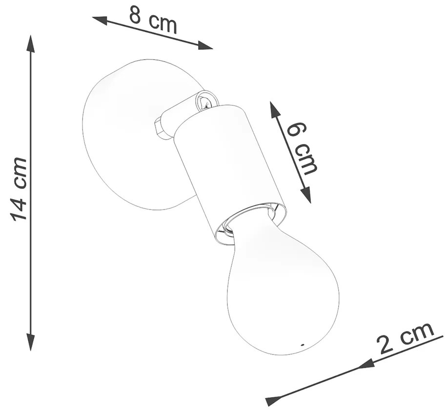 Sollux Lighting Nástěnné svítidlo FORNES 1 Černá