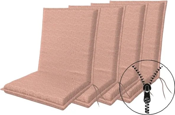 Doppler ART 4041 - set 4 ks polstrů na křeslo s nízkým opěradlem