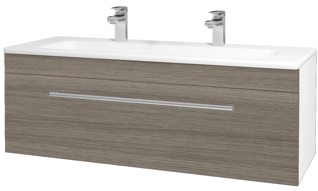 Dřevojas Koupelnová skříň ASTON SZZ 120 Varianta: N01 Bílá lesk / Úchytka T02 / M01 Bílá mat