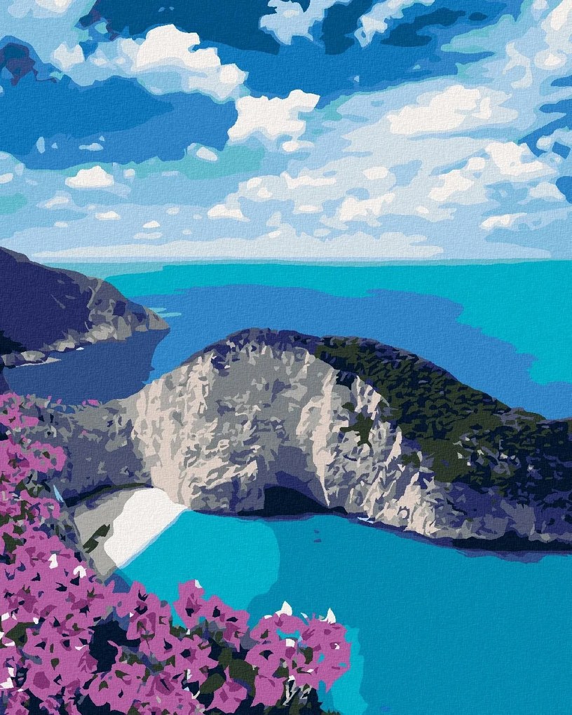 zuty zuty - malování podle čísel - pláž navagio, 80x100 cm, plátno+rám