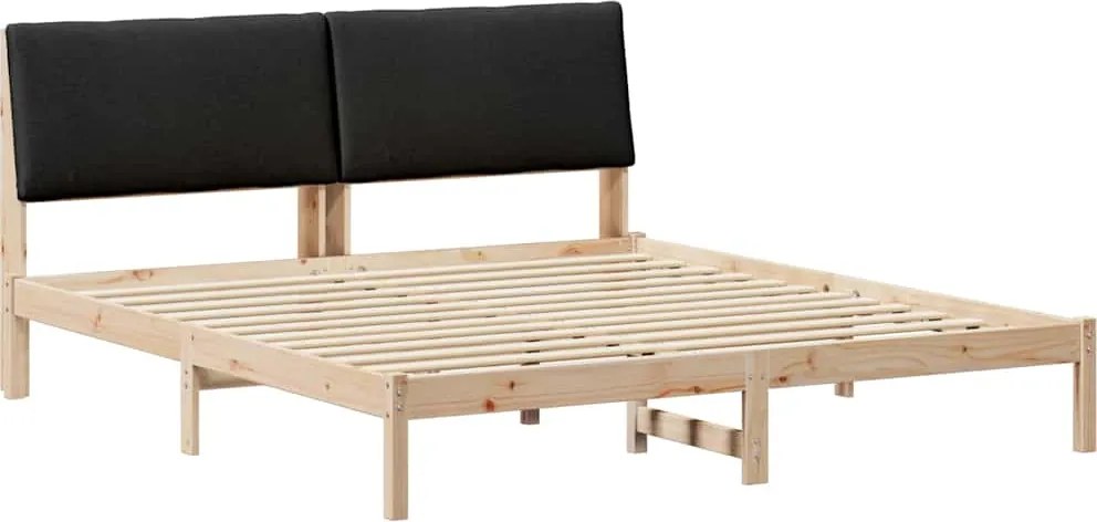 Rám postele Hnědo-černá 200 x 200 cm Masivní borovicové dřevo 3394360