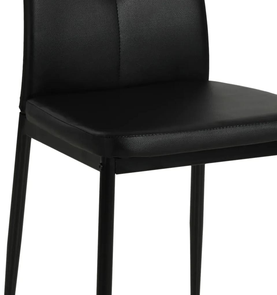 Jídelní židle 2 ks černé umělá kůže - Default Title