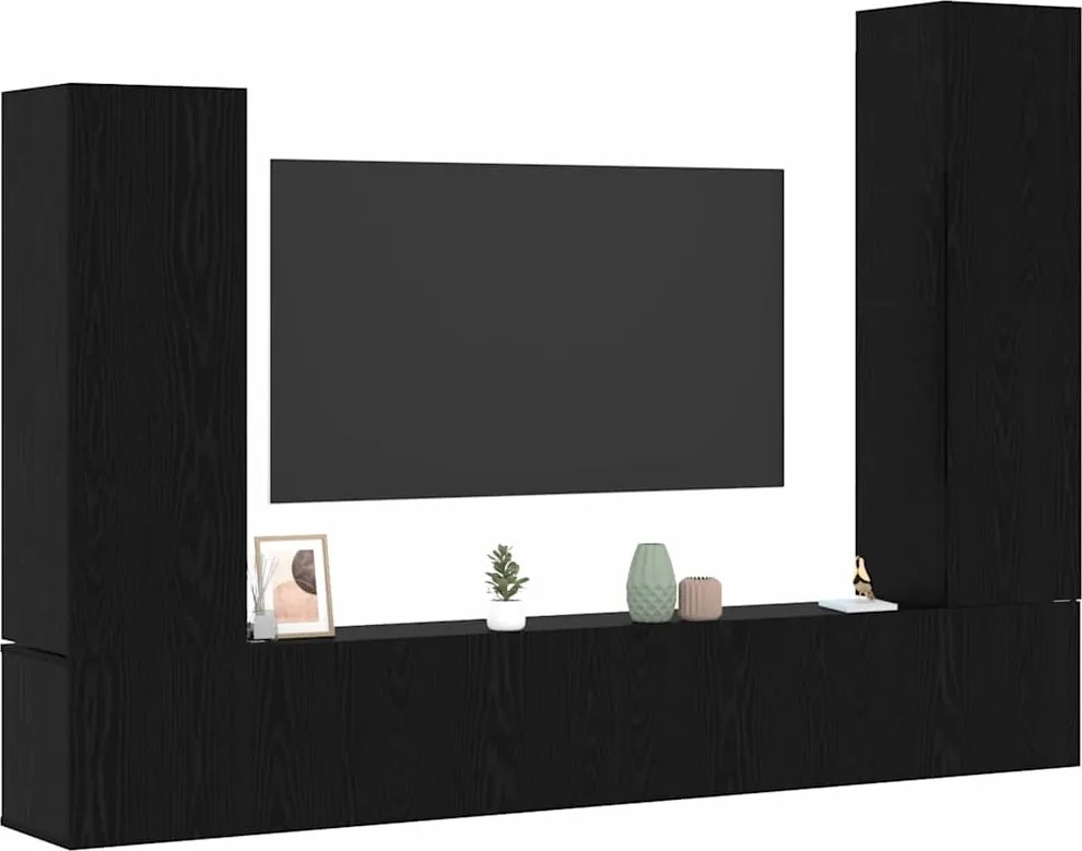 Sestava TV skříněk 4 ks Černý dub Kompozitní dřevo 3332587