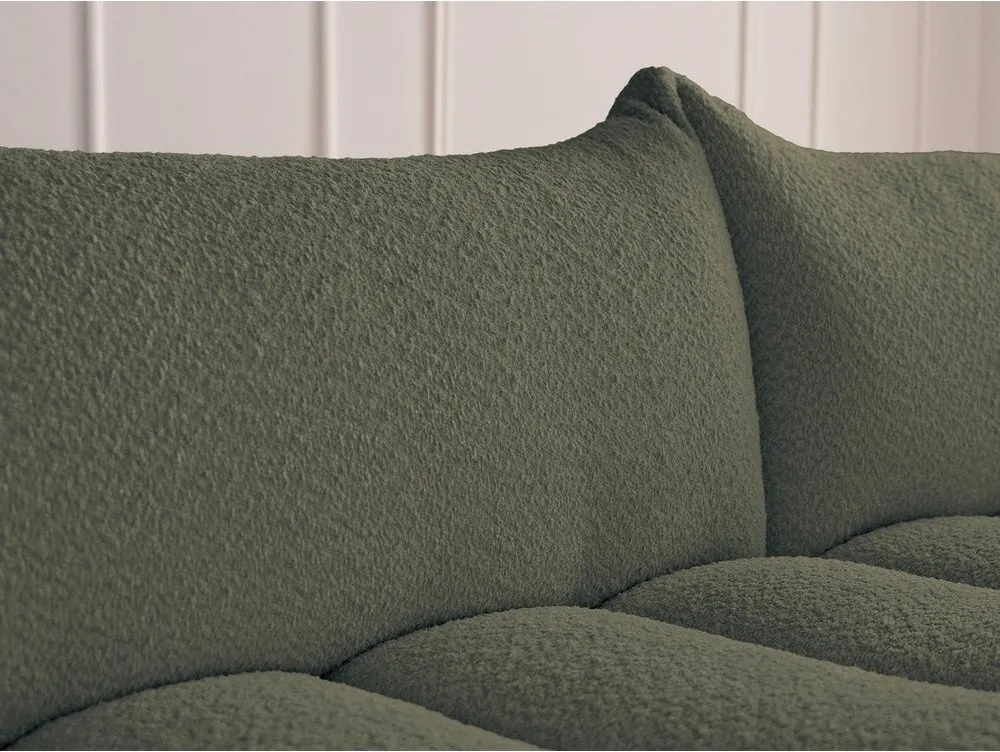 Zelená pohovka z textilie bouclé 234 cm Azra – Bobochic Paris