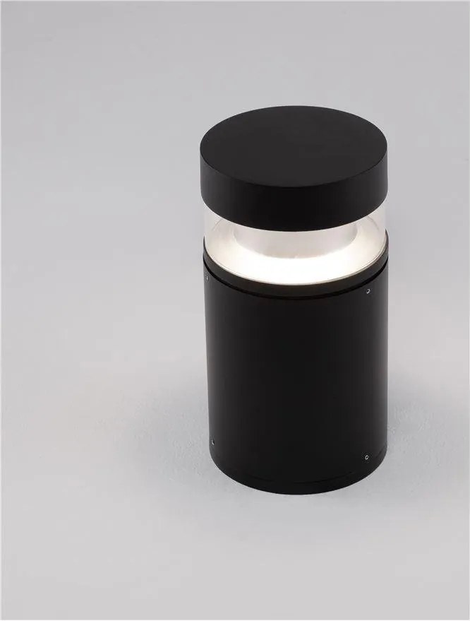 NV 9026123 Venkovní sloupkové svítidlo TALA černý hliník a akryl LED 12W 3000K 100-240V 180st. IP54 - NOVA LUCE