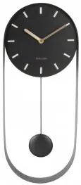 Designové kyvadlové nástěnné hodiny Karlsson KA5822BK 50cm