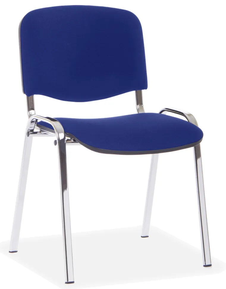 Konferenční židle Viva, chromované nohy, modrá