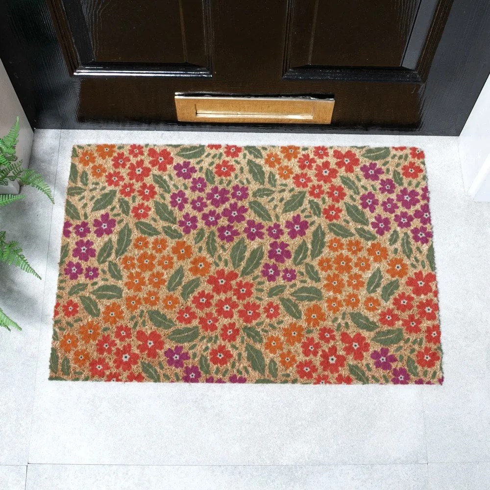 Rohožka z kokosového vlákna 40x60 cm Floral – Artsy Doormats