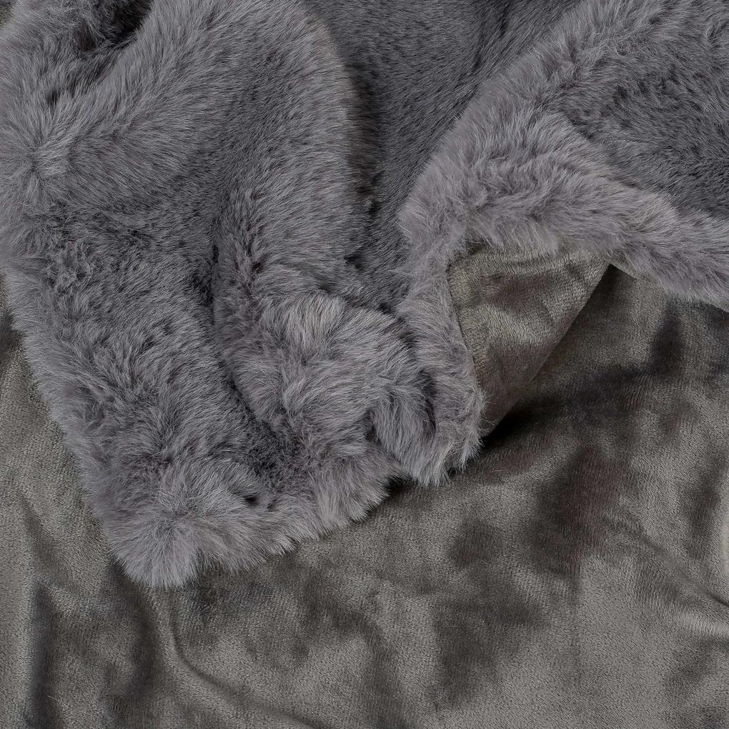 Goldea luxusní deka z mikrovlákna - tmavě šedá 150 x 200 cm