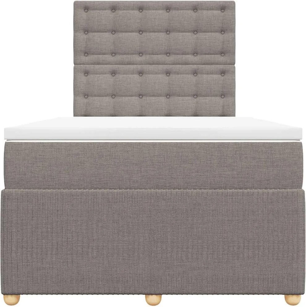 Box spring postel s matrací taupe 120x200 cm textil 3292041