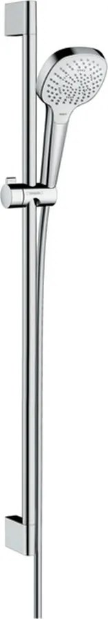 Hansgrohe Croma Select E, sprchová sada Multi EcoSmart 9 l/min se sprchovou tyčí 90 cm, bílá/chromová, HAN-26591400