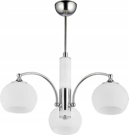 Lampa lustr převislý bílý chrom Largo 3-pl 1131 J