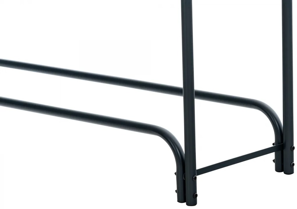 Stojan na palivové dřevo Wilster 316789 - 120x120x36 cm, kov antracit