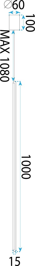 Toolight Toolight, LED stropní svítidlo 100cm, 18W, APP1449-C, černá matná, OSW-04186