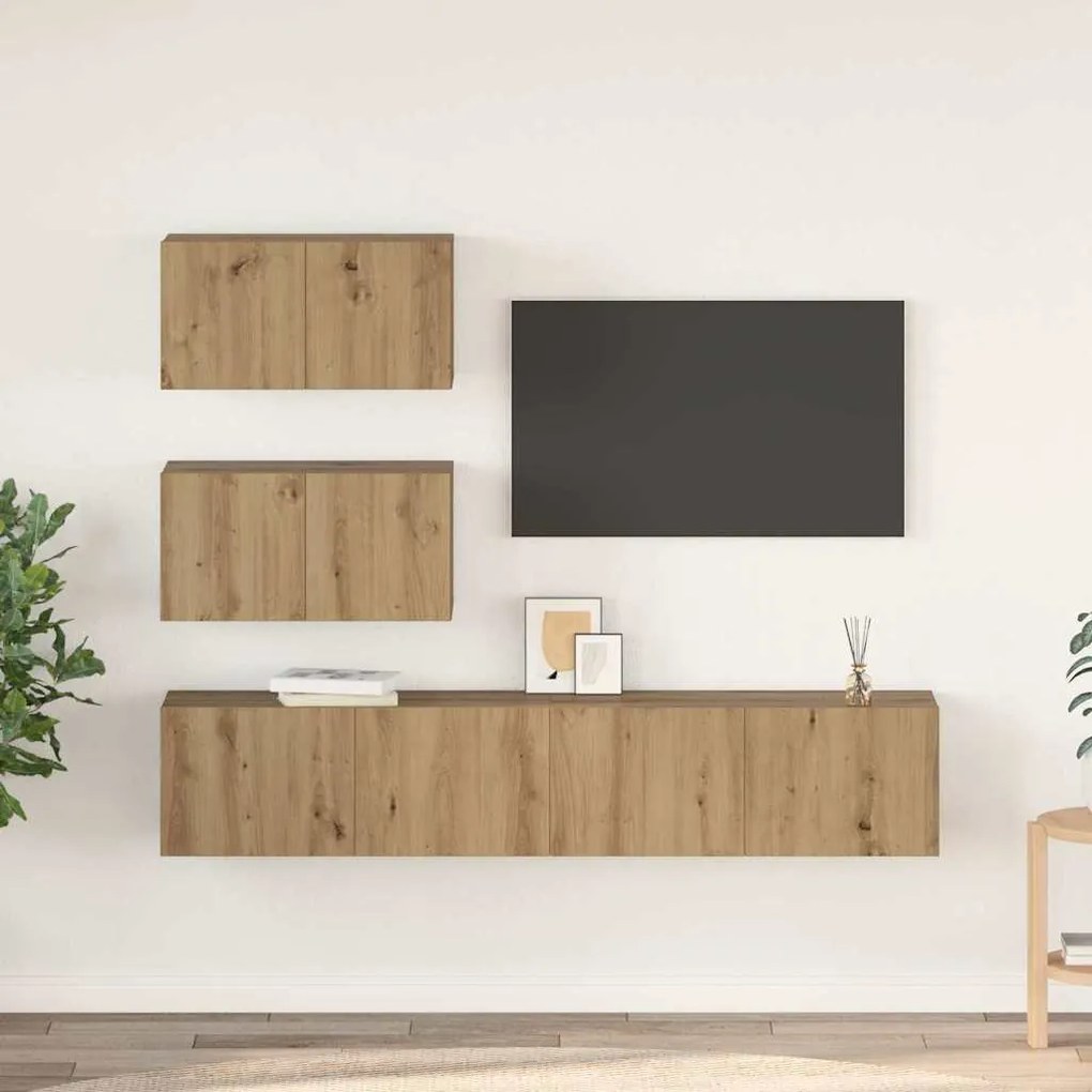 Sestava TV skříněk 4 ks Dub artisan Kompozitní dřevo 3393395