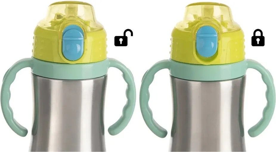 Zelená nerezová dětská lahev 330 ml – Orion