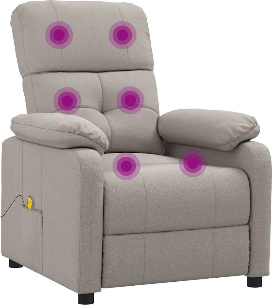 Masážní křeslo taupe textil 289680