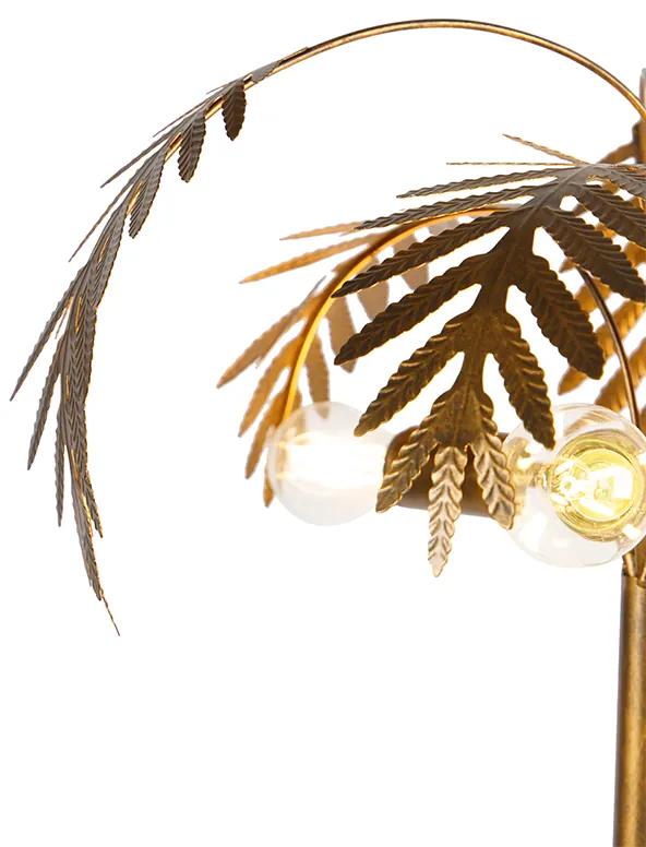Vintage stojací lampa zlatá 3-světlo - Botanica