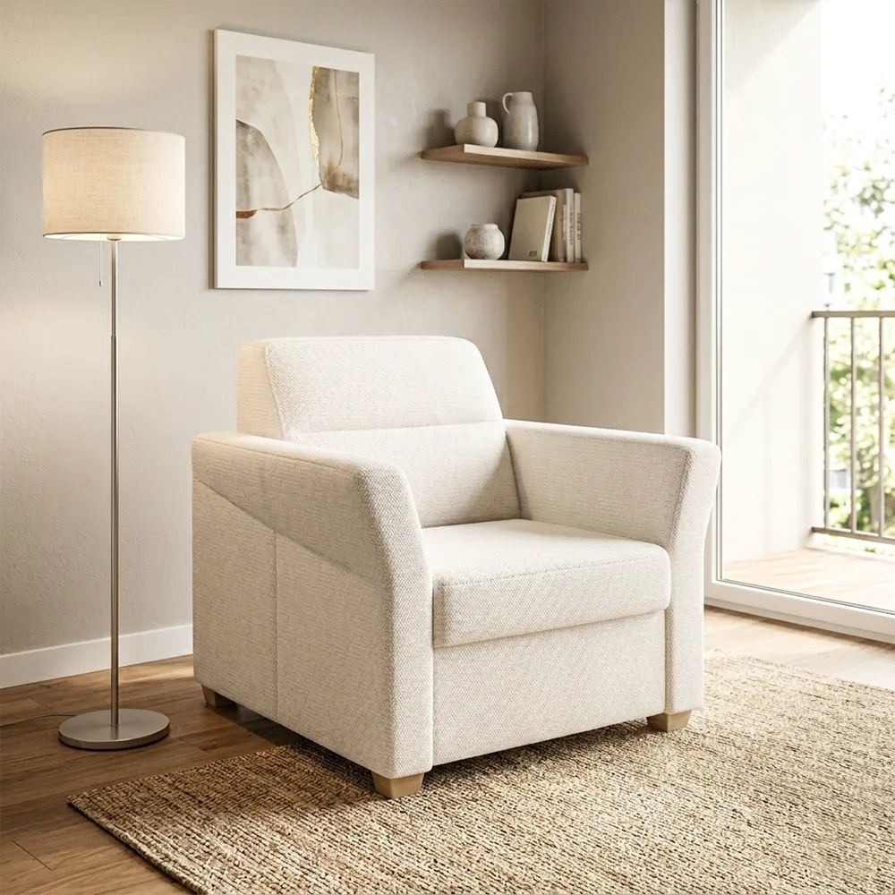 Sedací sestava LIVIA | malá sedací souprava + křeslo | 157x228 + 88 cm | rozkládací s úložným prostorem | VÝBĚR TKANIN
