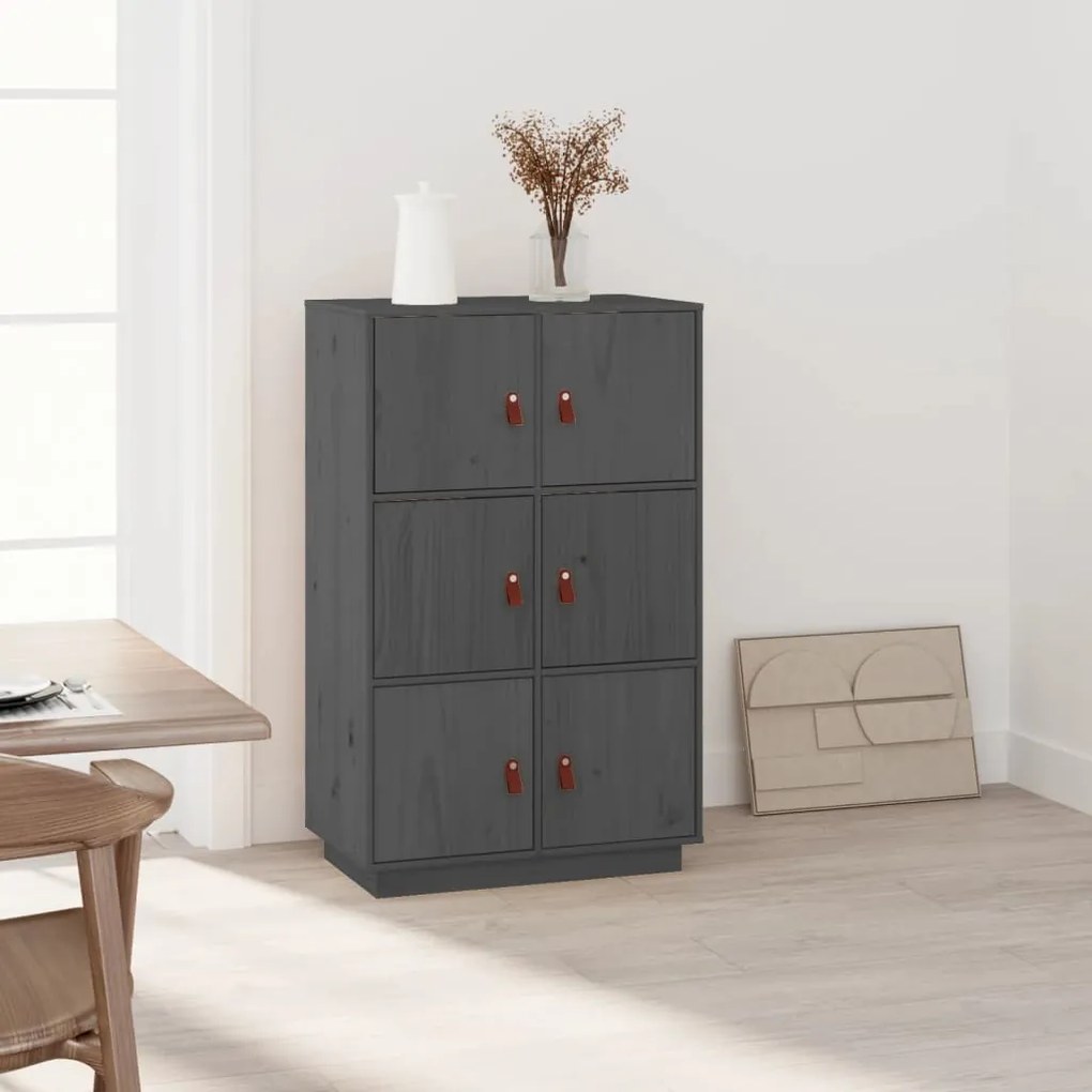 vidaXL Skříň highboard 67 x 40 x 108,5 cm masivní borové dřevo [820172] Barva: Bílá