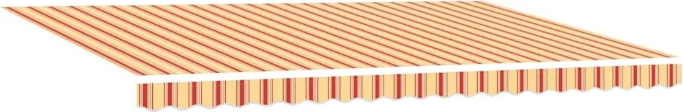Stahovací markýza Žlutá a oranžová 500 × 300 cm Plátno a hliník 3331255