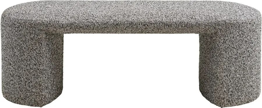 Šedá lavice z textilie bouclé Westport – House Nordic