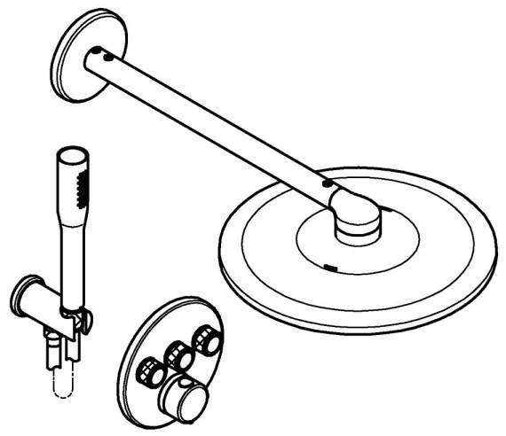 GROHE 34874000 - Sprchový systém PRECISION SMARTCONTROL 310 mm lesklý chrom
