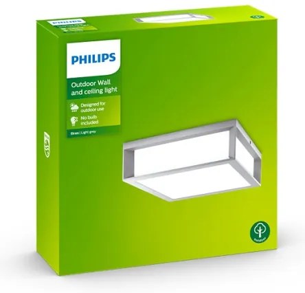 Philips - Venkovní stropní svítidlo SKIES 2xE27/14W/230V IP44 šedá
