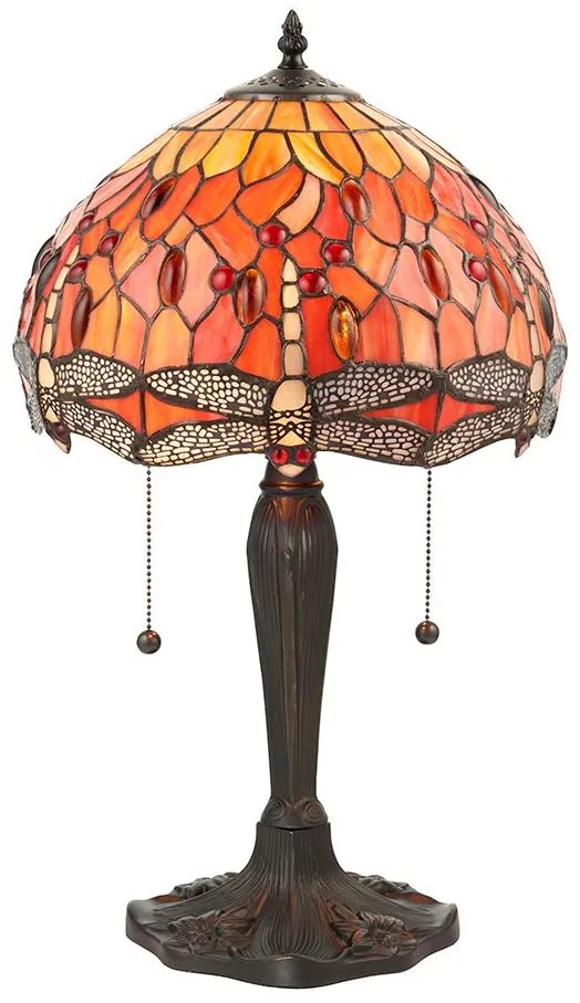 Endon 64092 - Stolní lampa Tiffany DRAGONFLY 2xE27/60W/230V pr. 30 cm
