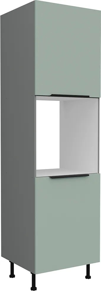 ARIA sa | vysoká skříňka 60 DP-215 2F na vestavnou troubu | 60 cm | ANTI FINGERPRINT povrch | antracit/aquamarine