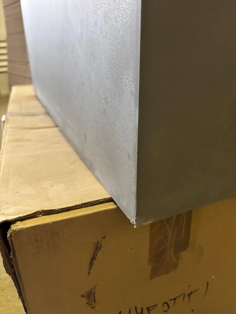 Květináč ELEMENTO na kolečkách, sklolaminát, šířka 88 cm, beton design šedá, outlet