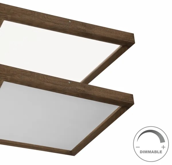 Brilagi-LED Stmívatelné svítidlo WOODY FRAME LED/50W/230V dub 60x60 cm IP44 + DO
