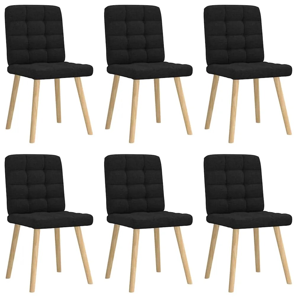 Jídelní židle 6 ks černé textil 3315463