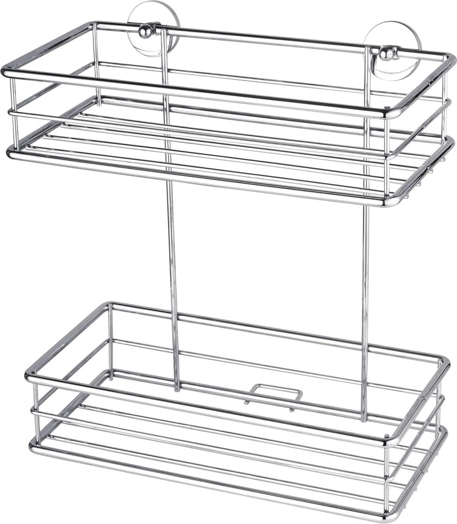 tesa Dvoupatrový košík do sprchy Baath střední, chrom, 275 x 250 x 125 mm
