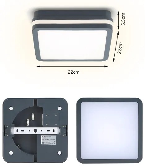 Brilagi - LED Venkovní svítidlo se senzorem BENE LED/18W/230V 22x22 cm IP54