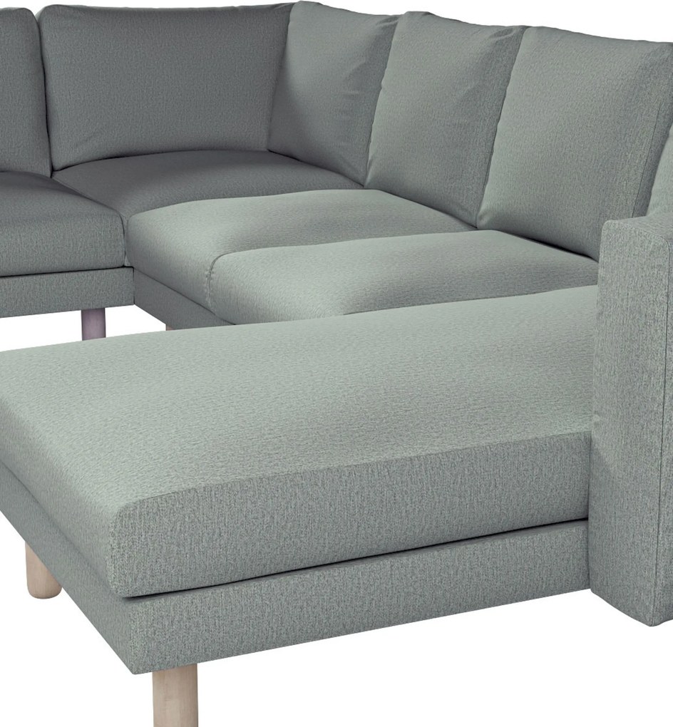 Potah na pohovku IKEA Norsborg rohová, 5-místná se šezlongem barva zelená látka pletený vzor