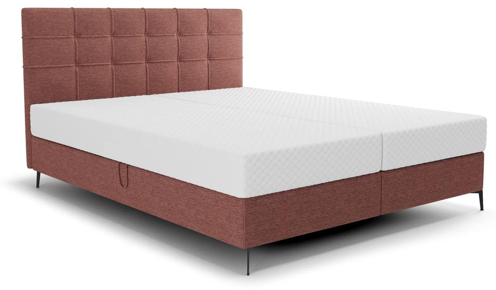 Jednolůžková postel 120 cm Infernus Comfort (terakota) (s roštem, s úl. prostorem). 1082358