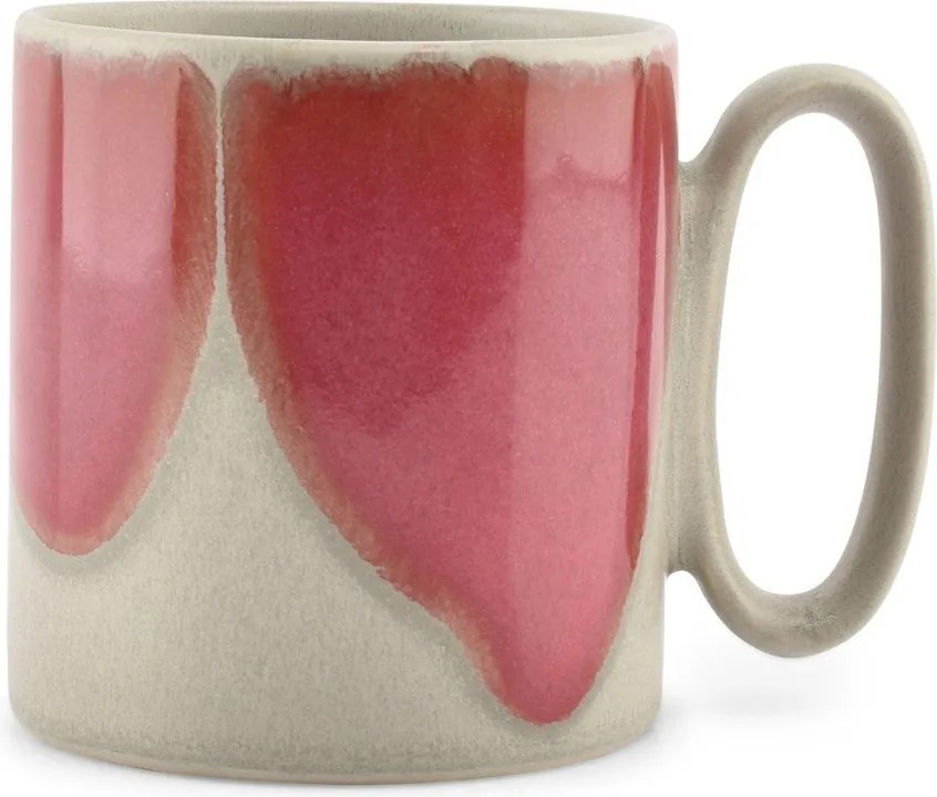 Růžový/šedý kameninový hrnek 390 ml Paint – Salt&Pepper