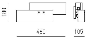 Gea Luce LARA A P arg - Nástěnné svítidlo LARA 2xE14/42W/230V stříbrná