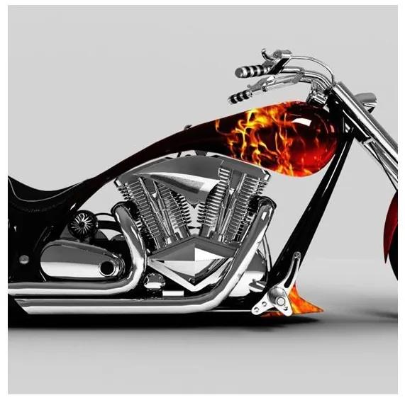 Obraz motorky s ohnivým detailem (30x30 cm), 40 dalších rozměrů